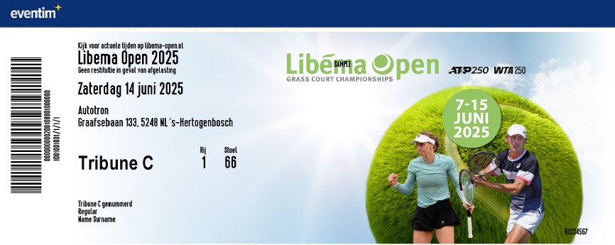 Tickets voor Libéma Open koop je bij Eventim